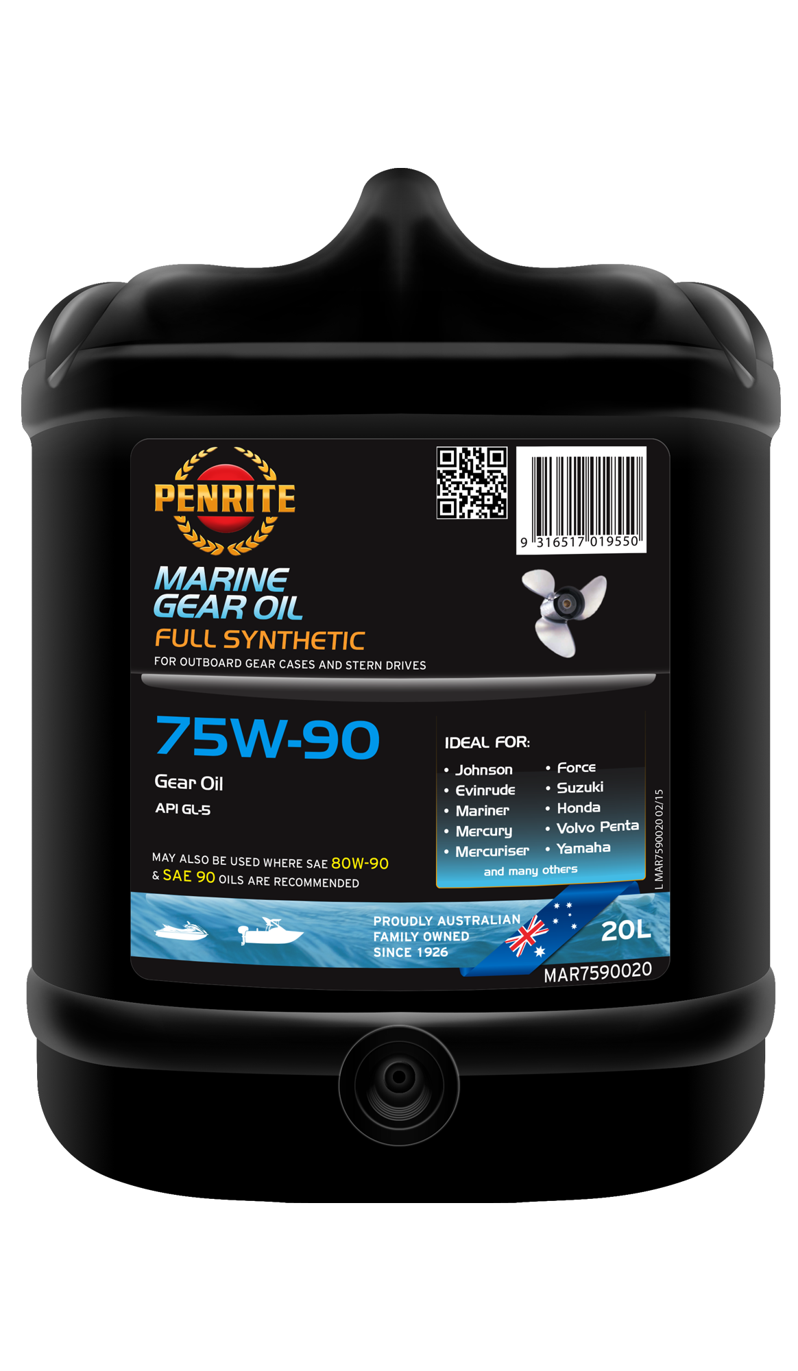 MARINE GEAR OIL 75W-90 (Full Syn.) | Penrite Oil