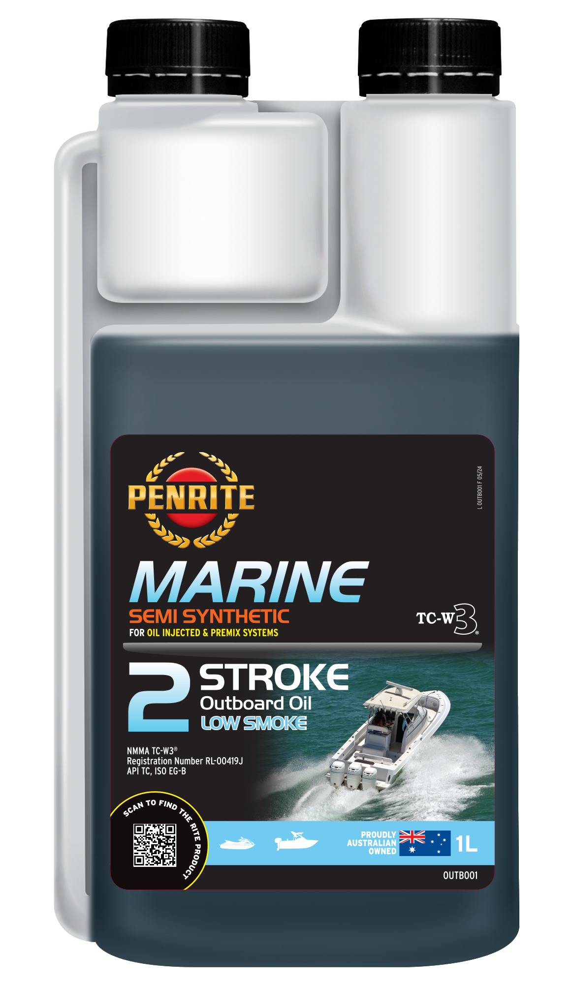 MARINE OUTBOARD 2 STROKE OIL (Semi Syn) | Penrite Oil