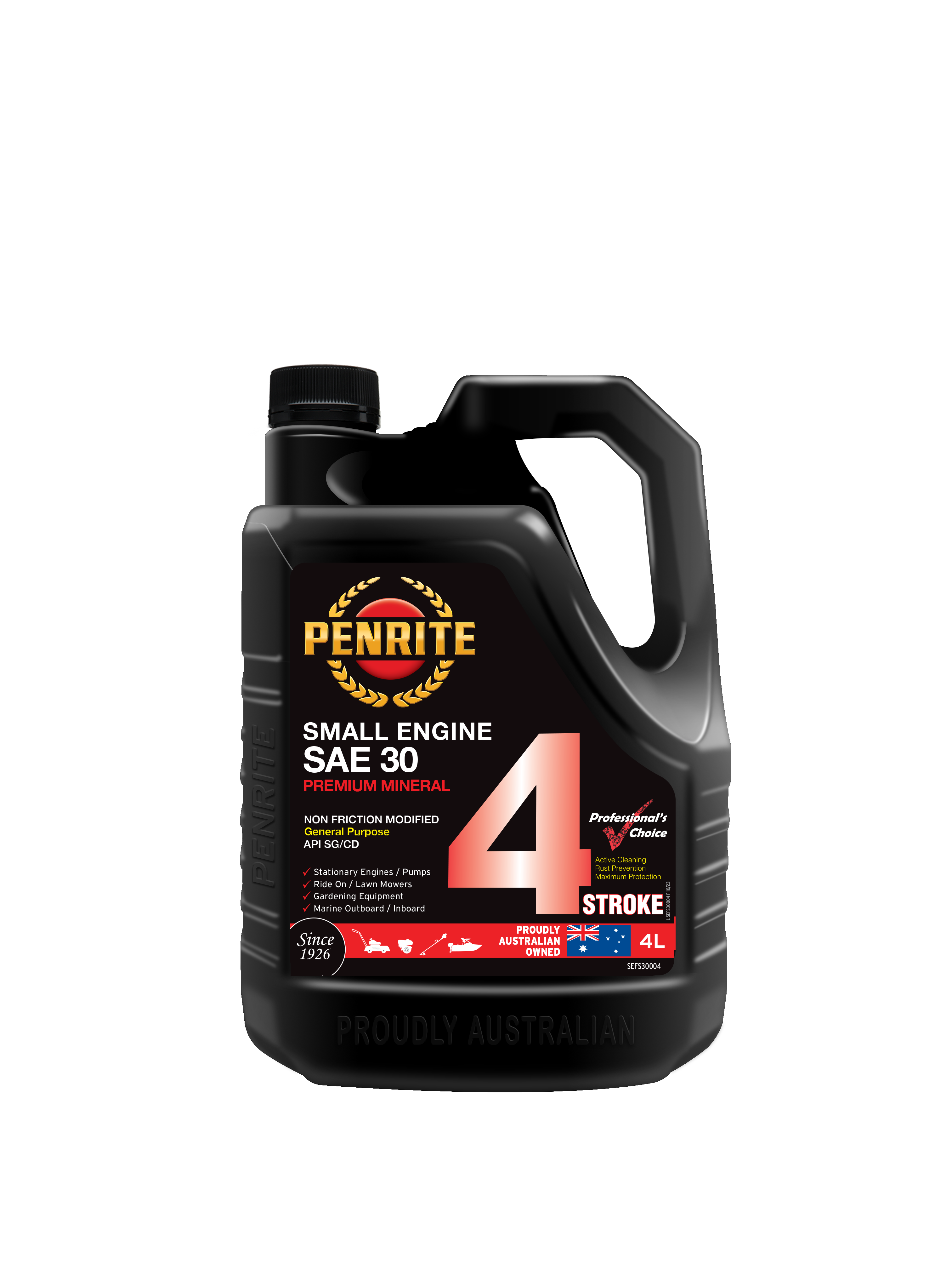SMALL ENGINE 4 STROKE SAE 30 (Mineral) | Penrite Oil